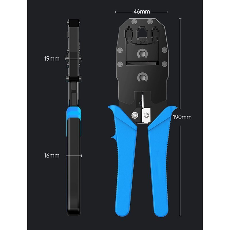 Heavy Duty RJ45 Crimp Tool for Rj 11 4p, RJ12 (6P) and RJ45 (8P) | TDK ...