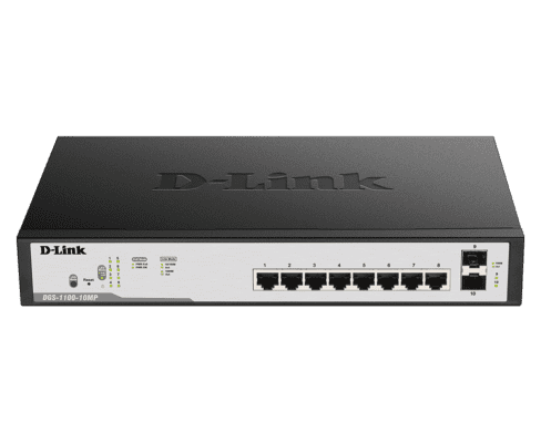 D-Link 8 Port PoE Gigabit Smart Managed Switch + 2 SFP ports - DGS ...