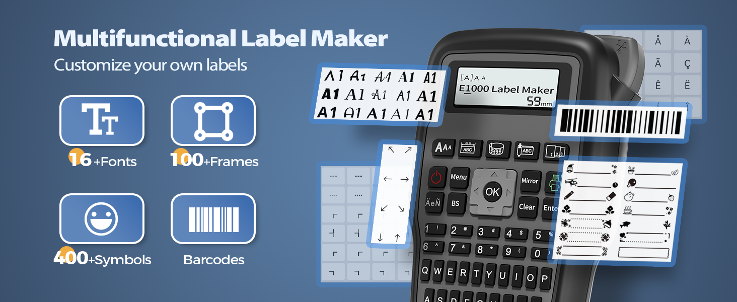 E1000 pro 3.5mm-12mm Handheld Label Printer | Best Prices & On-time ...